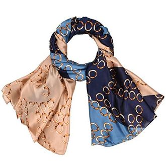 Heekpek Foulard Femme Foulards en Soie de M&ucirc;rier Soie Foulard Imprim&eacute; Echarpe Foulard Leopard Wraps Satin Joli Fleur Ch&acirc;le Long