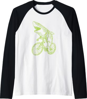 Seembo Shark Radfahren Fahrrad Strand Radfahrer Fisch Biker Reitrad Raglan