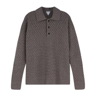 Bottega Veneta Intrecciato Poloshirt - - Tops - Herren - Braun - M