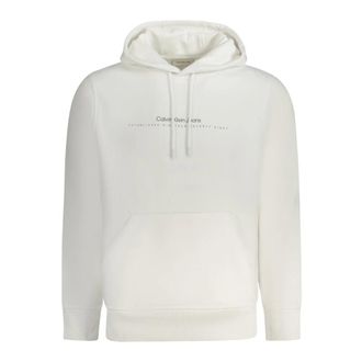 Calvin Klein Homme, Sweatshirts et sweats &agrave; capuche, Blanc, Taille: 2XL Sweat &agrave; Capuche avec Logo