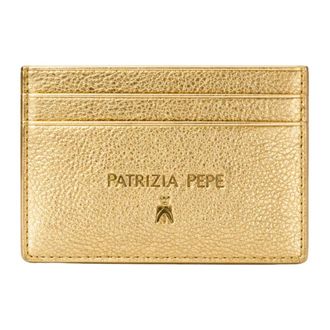Patrizia Pepe Femme, Accessoires, Jaune, Taille: ONE Size Porte-cartes en cuir