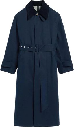 Ami Femme, Manteaux, Bleu, Taille: 40 FR Trench-coat classique ceintur&eacute;