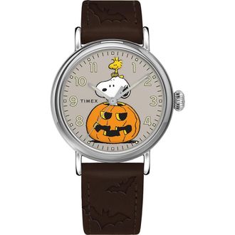 Timex Peanuts X Weekender Pumpkin Braun Herren Armbanduhr TW2Y85800