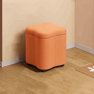 Generic 2er-Set 30-Zoll-Ottomane Mit Vierblättrigem Kleeblatt-Aufbewahrungsfach, Gepolsterter Fußhocker Mit Verstecktem Stauraum (12 X 12 X 14 Zoll, Offwhite)