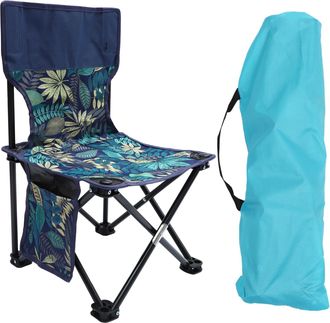 Cabilock Klappstuhl Anglerstuhl Oxford Stoff Stahl Faltbar Tragbar Mit Rückenlehne Rutschfester Bodenstütze Für Angeln Camping Outdoor