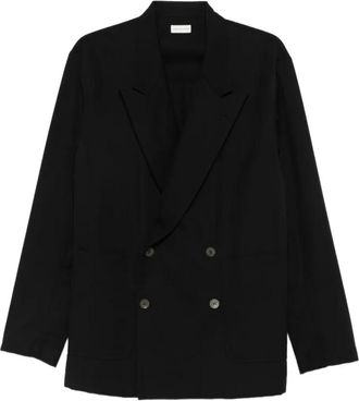 Dries Van Noten Homme, Vestes, Noir, Taille: XL Blazer Shirt