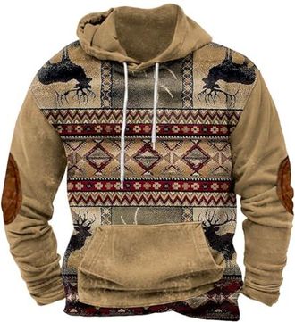 Generic Sweat a Capuche Homme Sweatshirt Hooded Sweats &agrave; Capuche Homme Couple avec Impression de Lettre et Poche pour Un Style Relax