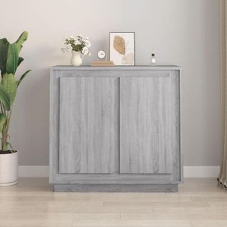 vidaXL Buffet sonoma gris 80x34x75 cm bois dingénierie Vidaxl