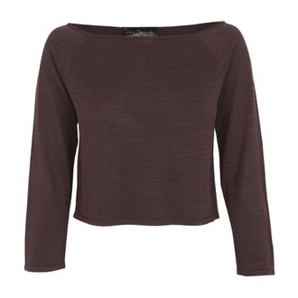 Cortana Tussa- Seidenstricktop in Aubergine - - Knitwear - Damen - Lila - S