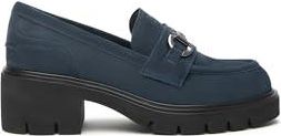 Nero Giardini I513984D Mocassins Femme en Cuir Velours - Bleu 36 EU