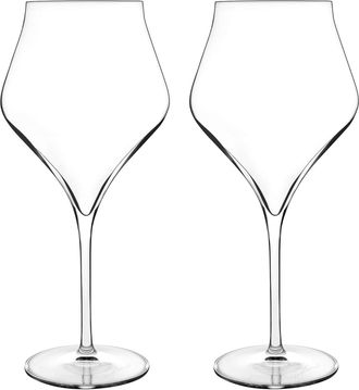Luigi Bormioli Supermo Weingläser, Burgunderrot, 625 ml, Kristall, durchsichtig, 2 Count (Pack of 1), 2