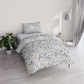 Italian Bed Linen Bettbezug River f&uuml;r Einzelbett aus Baumwolle und recycelten Fasern, Design: tarim, hergestellt in Italien