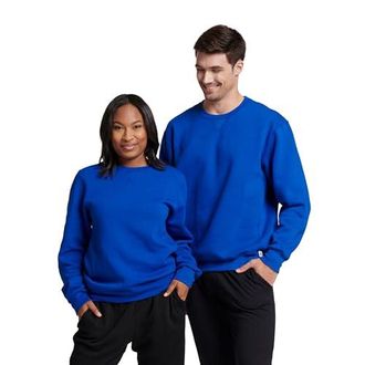 Russell Athletic Sweatshirt en Polaire Dri-Power pour Homme, évacuation de lhumidité, mélange de Coton, Coupe décontractée, Tailles S à 4XL, Bleu Marine, Large