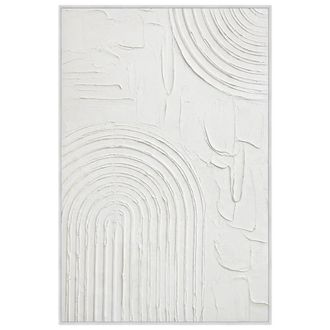 DekoArte Bilder Wandbilder Wohnzimmer in relief Nieve 60x90cm - Bilder inklusive wei&szlig;em Rahmen