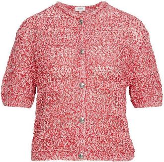 s.Oliver Cardigan Strickjacke Ajour-Strickjacke mit Glitzereffekt