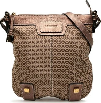Loewe Hobo Bags - Anagram Canvas New Road Crossbody - Gr. unisize - in Braun - f&uuml;r Damen