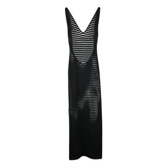 Elisabetta Franchi Langes Stretch-Strickkleid - - Dresses - Damen - Schwarzk - S