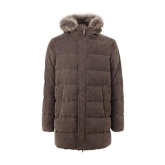 Herno Braune Baumwollkapuzenjacke - - Jackets - Herren - Braun - L