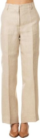 Max Mara Femme, Pantalons, Gris, Taille: 40 FR Pantalone in lino