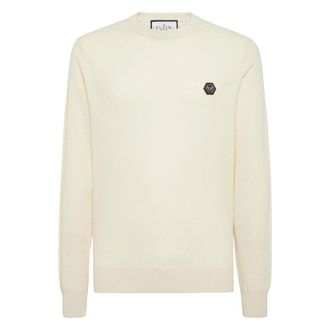Philipp Plein Homme, Pulls, Beige, Taille: 2XL Pull ras du cou