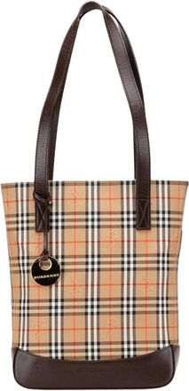 Burberry Pre-owned Haymarket Check Canvas Tote - - Pre-owned - Damen - Braun - ONE SIZE