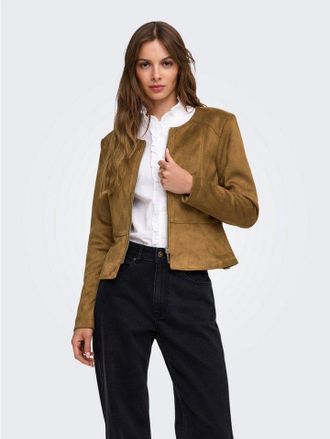 Only Lederimitatjacke ONLSARAMY FAUX SUEDE JACKET OTW Kunstfaser, Wildlederimitat