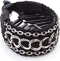 Generic Pince à cheveux pour queue de cheval - Pour femme et fille - En chaîne - Durable - Noir et argenté