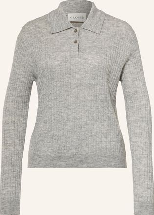 Closed Closed Strick-Poloshirt grau