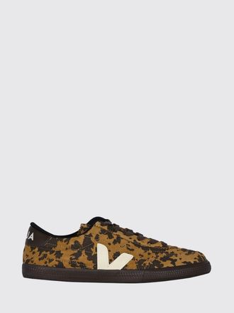 Veja Panenka Leder-Sneaker mit Animal-Print-Eins&auml;tzen und Kontrast-Logo