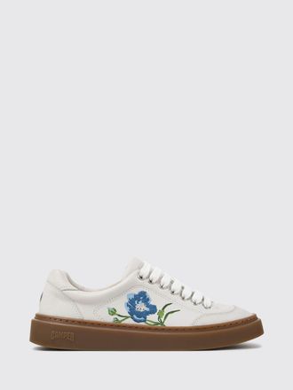 Camper Twins Sneakers aus Kalbsleder mit Blumenstickerei und Gummisohle