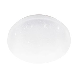 Eglo LED Deckenlampe Pogliola, Deckenleuchte mit Kristall-Effekt und Dip Switch, Lampe Decke K&uuml;che, Metall und Kunststoff in Wei&szlig;, warmwei&szlig;, neutralwei&szlig;, k