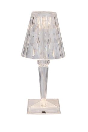 Novel Led-Tischleuchte, Transparent, Kunststoff, Uni,Uni, 115 mm, dreieckig,dreieckig, 26 cm, RoHS, Touch-Schalter (on/off), Lampen & Leuchten, Innenbeleuch