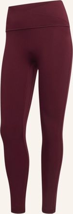 adidas 3-Streifen Studio All Me 7/8 X-Over Leggings rot