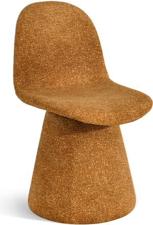 Duhome Esszimmerstuhl 360-Grad-Drehstuhl aus Boucl&eacute; Stoff moderner Loungesessel gepolsterter Polsterstuhl f&uuml;r K&uuml;che, Wohnzimmer, Schlafzimmer, Flur, Gelb