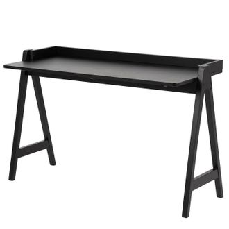 Norrwood home24 Schreibtisch Mims 127 x 80 x 52cm Schwarz