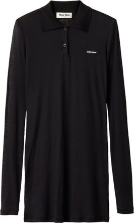 Miu Miu Minikleid aus geripptem Strick - Schwarz