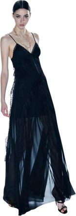 Aniye By Femme, Robes, Noir, Taille: 38 FR Abito lungo spacco nella gonna