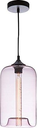 Lussiol Pendelleuchte SOHO, Glas Glossy, 40 W, rosa, ø 28 x H 18 cm