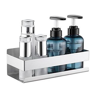 Kes Étagère de Douche Murale Etagere Salle de Bain Acier Inoxydable SUS304 Panier Support 23CM Brossé, BSC205S23B-2