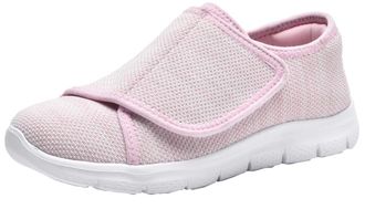 Eagsouni Hausschuhe Damen Leichte Weit Klettverschu&szlig; Walkingschuhe Atmungsaktive Slip On Pantoffeln Outdoor Bequeme Diabetiker Gesundheitsschuhe