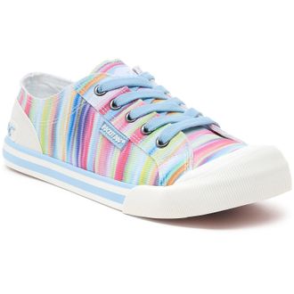 Rocket Dog Jazzin Dens Damen Regenbogen-Sneaker aus Baumwolle