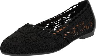 Elara Damen Ballerinas Bequem Slip-On Spitze Chunkyrayan 1128-1 Black-41