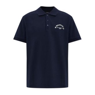 Balmain Homme, Tops, Bleu, Taille: L Polo With Print