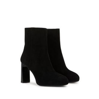 Stuart Weitzman Bottine Babette &agrave; plateforme en cuir su&eacute;d&eacute;