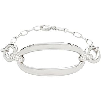 Fossil Silbernes Armband mit Steindetail - - Accessories - Damen - Grau - ONE SIZE