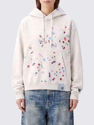 Miharayasuhiro Sweat &agrave; capuche en coton &agrave; imprim&eacute; graphique et coupe d&eacute;contract&eacute;e