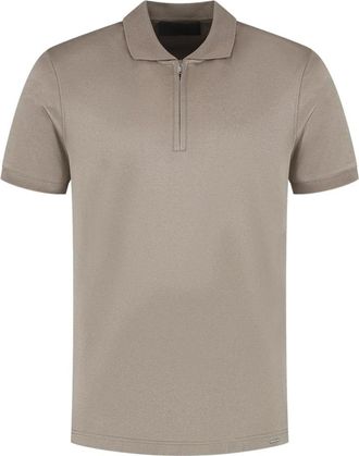 Malelions Homme, Tops, Beige, Taille: M Polo Premium en Coton Mercerisé