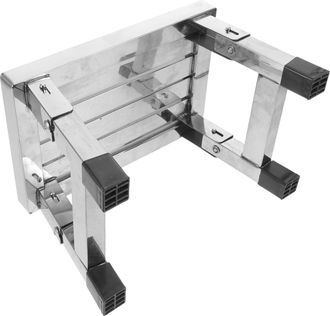 NUOBESTY Klapphocker aus Edelstahl Faltbarer Kompakter Tritthocker mit Rutschfester Oberfl&auml;che Ergonomischer Sitz Tragbar f&uuml;r K&uuml;che Bad Reisen und Outdoor