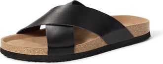 Amazon Essentials Herren Sandalen mit &uuml;berkreuzten Riemen, Schwarz, 40 EU