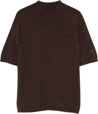 Liu Jo haut en maille à manches courtes - Marron